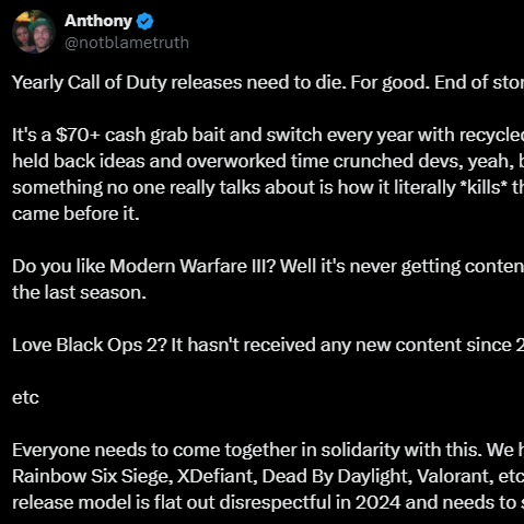 Post from Blame Truth - The CODfather