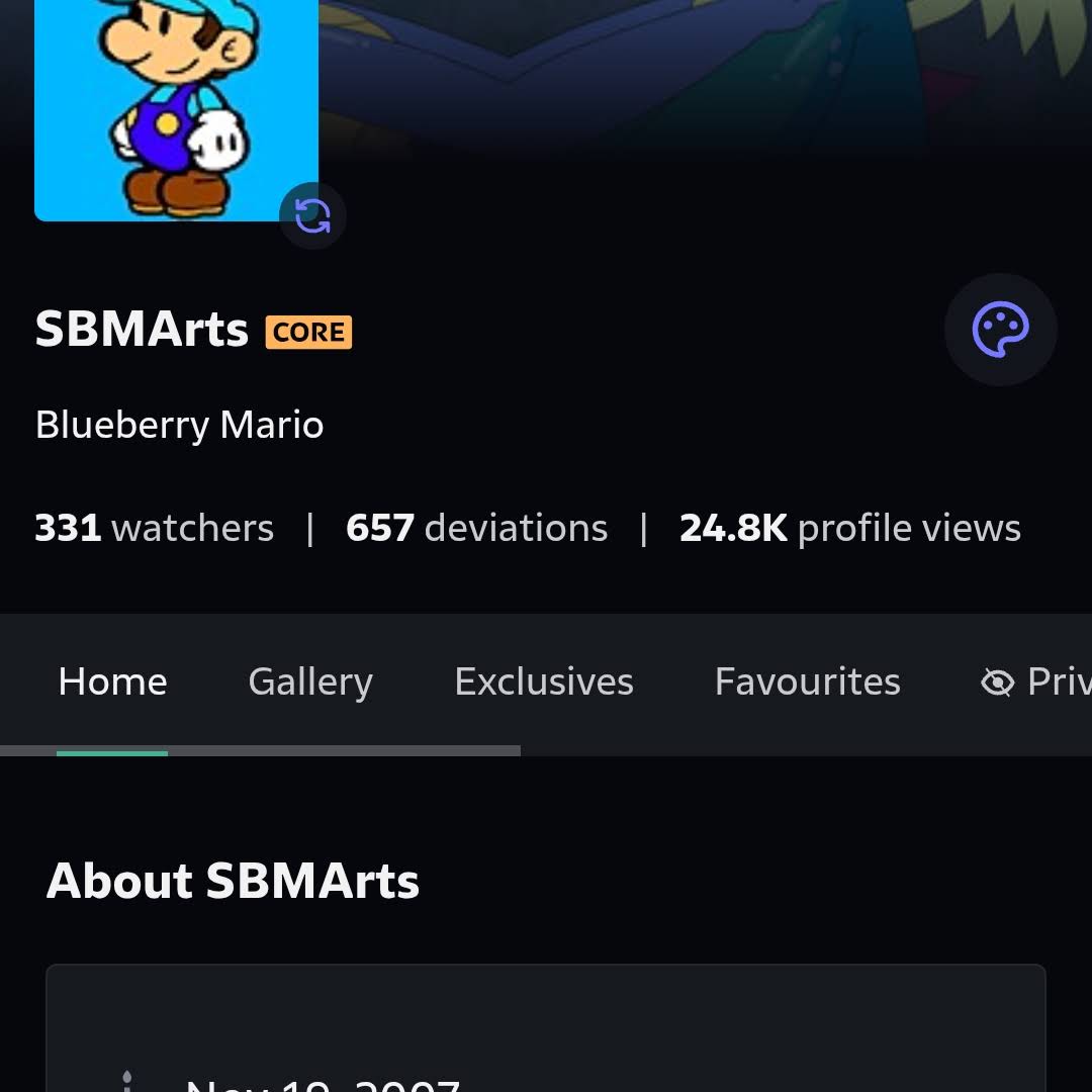 Post from Super Blueberry Mario
