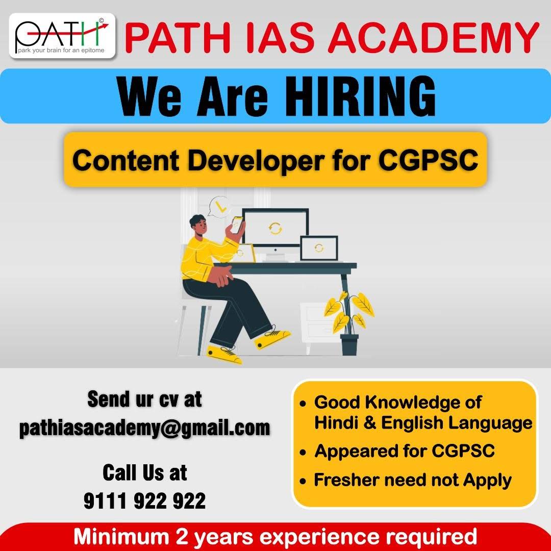 Post from PATH IAS ACADEMY CGPSC+VYAPAM