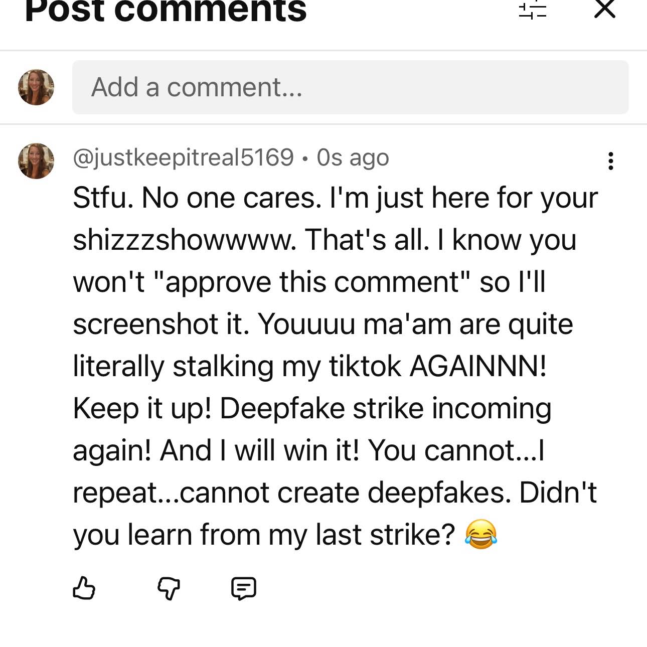 Post from JUST KEEP IT REAL