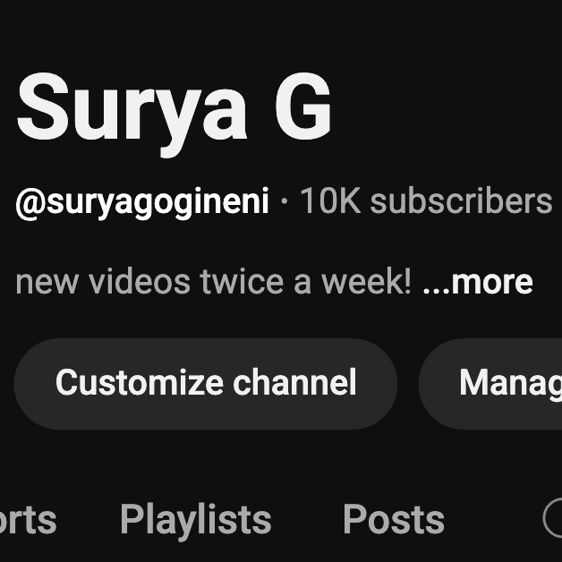 Post from Surya G