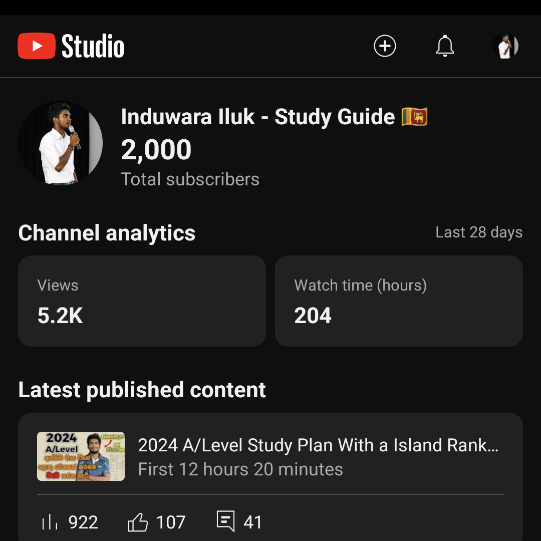 Post from Induwara Iluk - Study Guide 🇱🇰