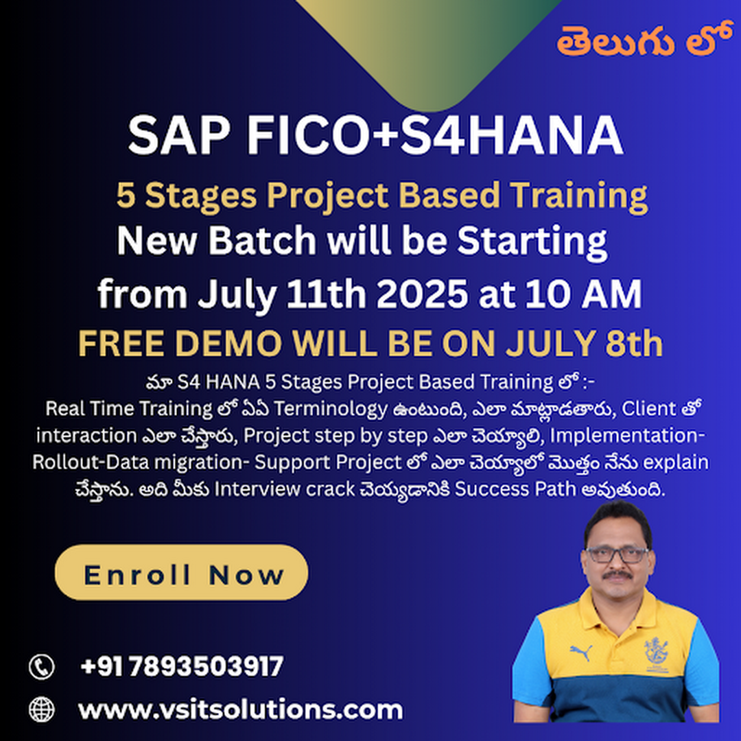 Post from Veera BS - SAP Trainer - SAP S4 HANA Training