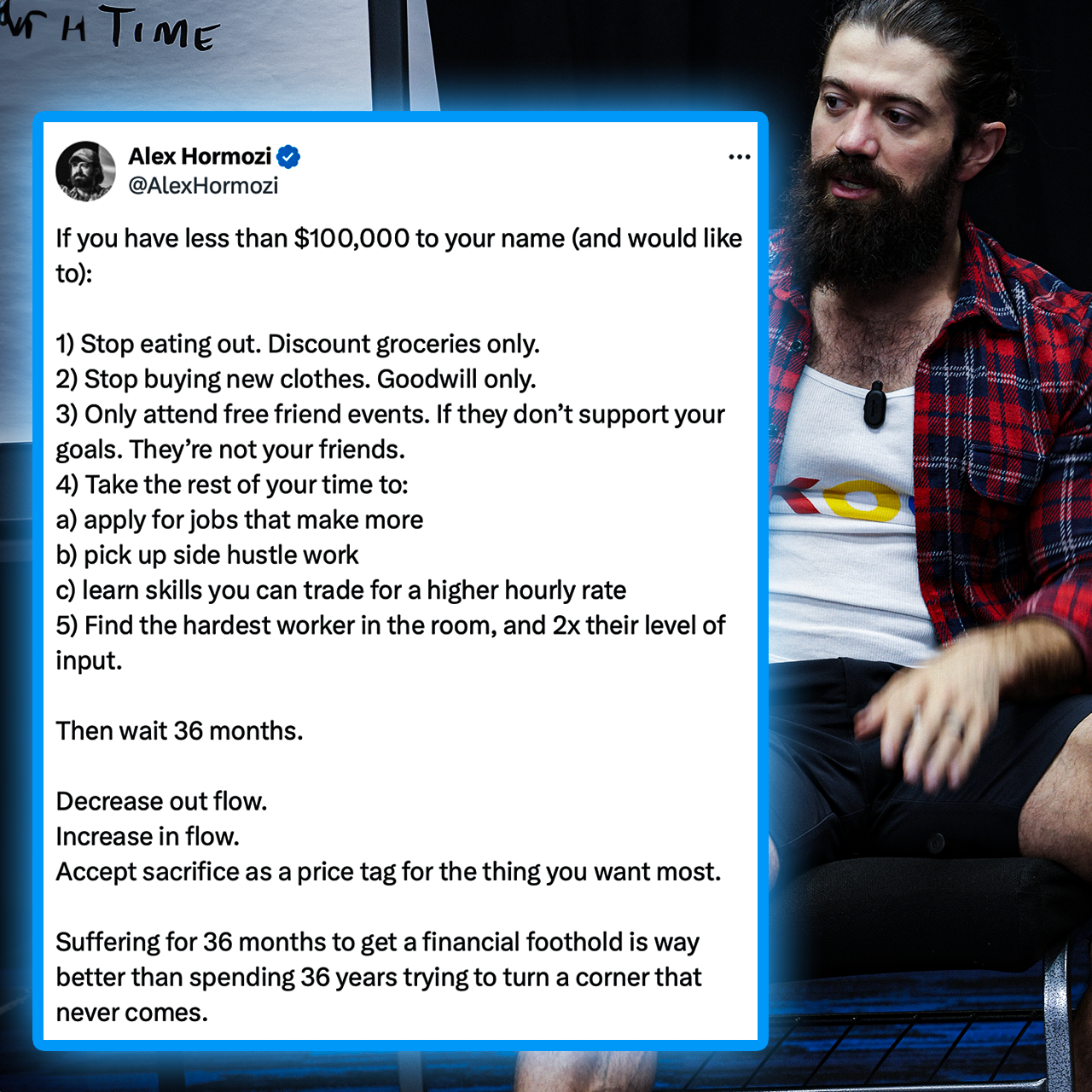 Post from Alex Hormozi