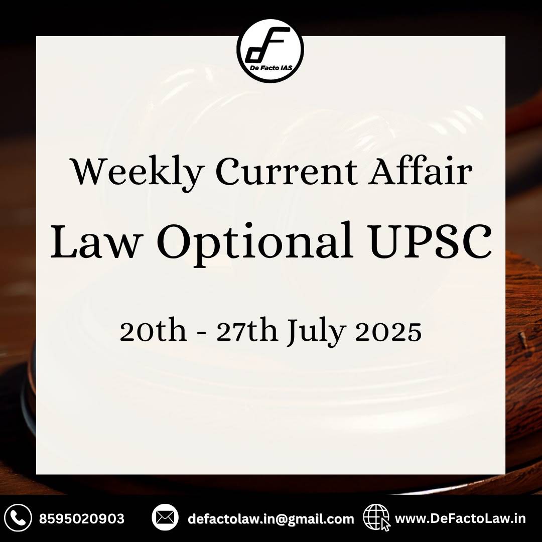 Post from De Facto IAS - Law optional UPSC