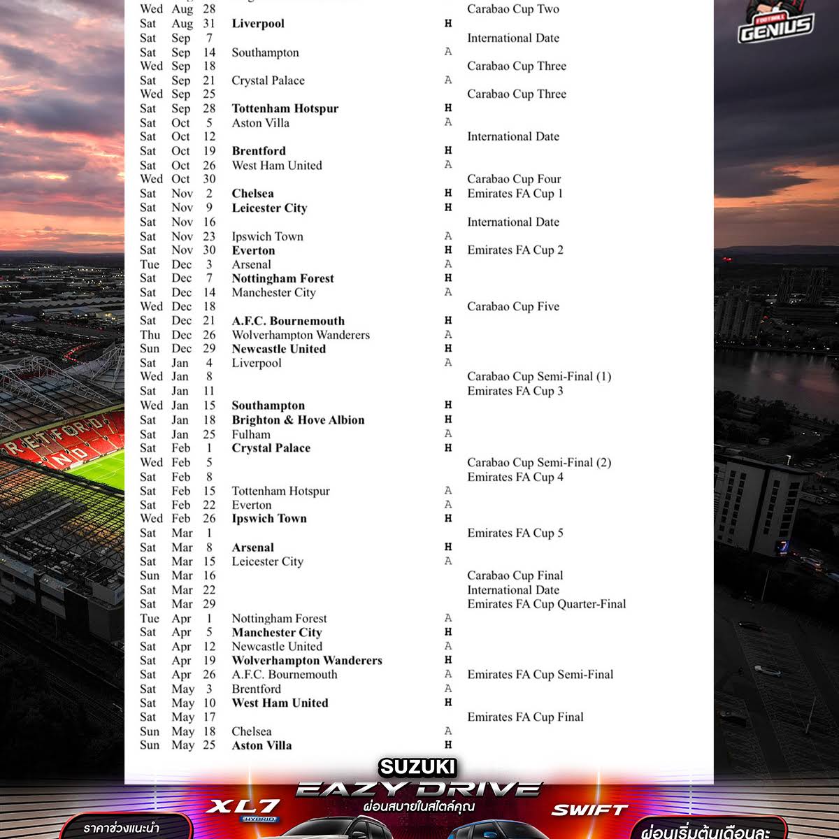 Post from ฟุตบอลจีเนียส