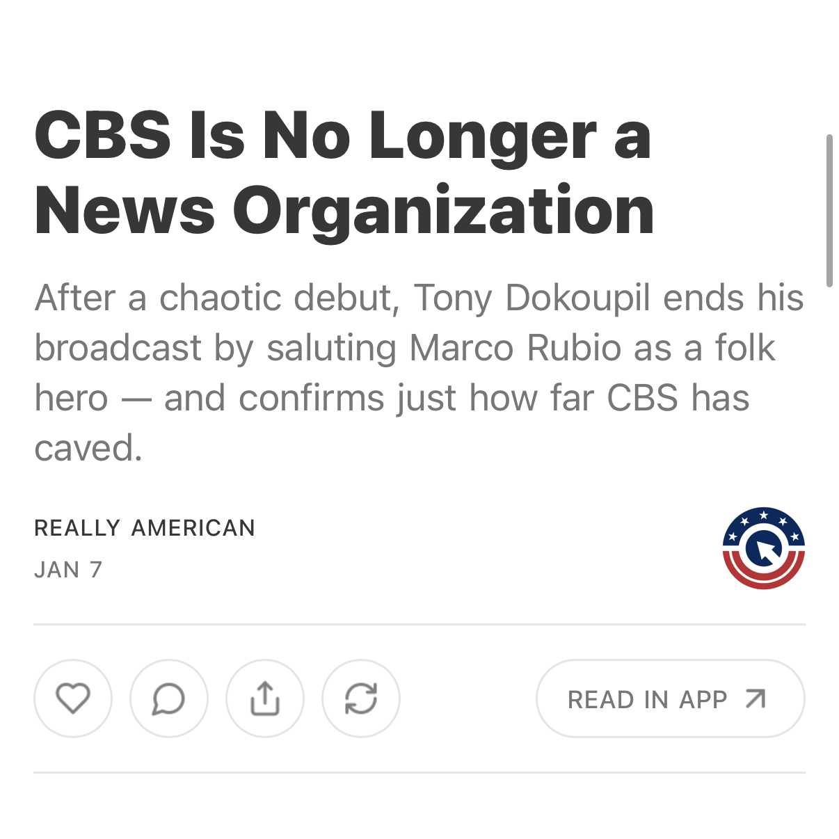 Post from Really American