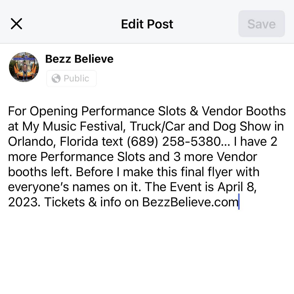 Post from Bezz Believe Music