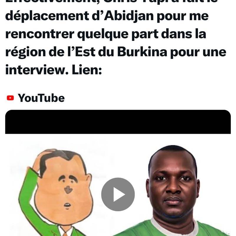 Post from CHRIS YAPI TV OFFICIELLE