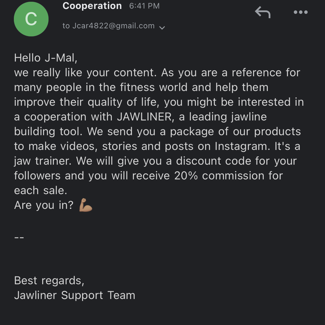 Post from J-MAL FIT