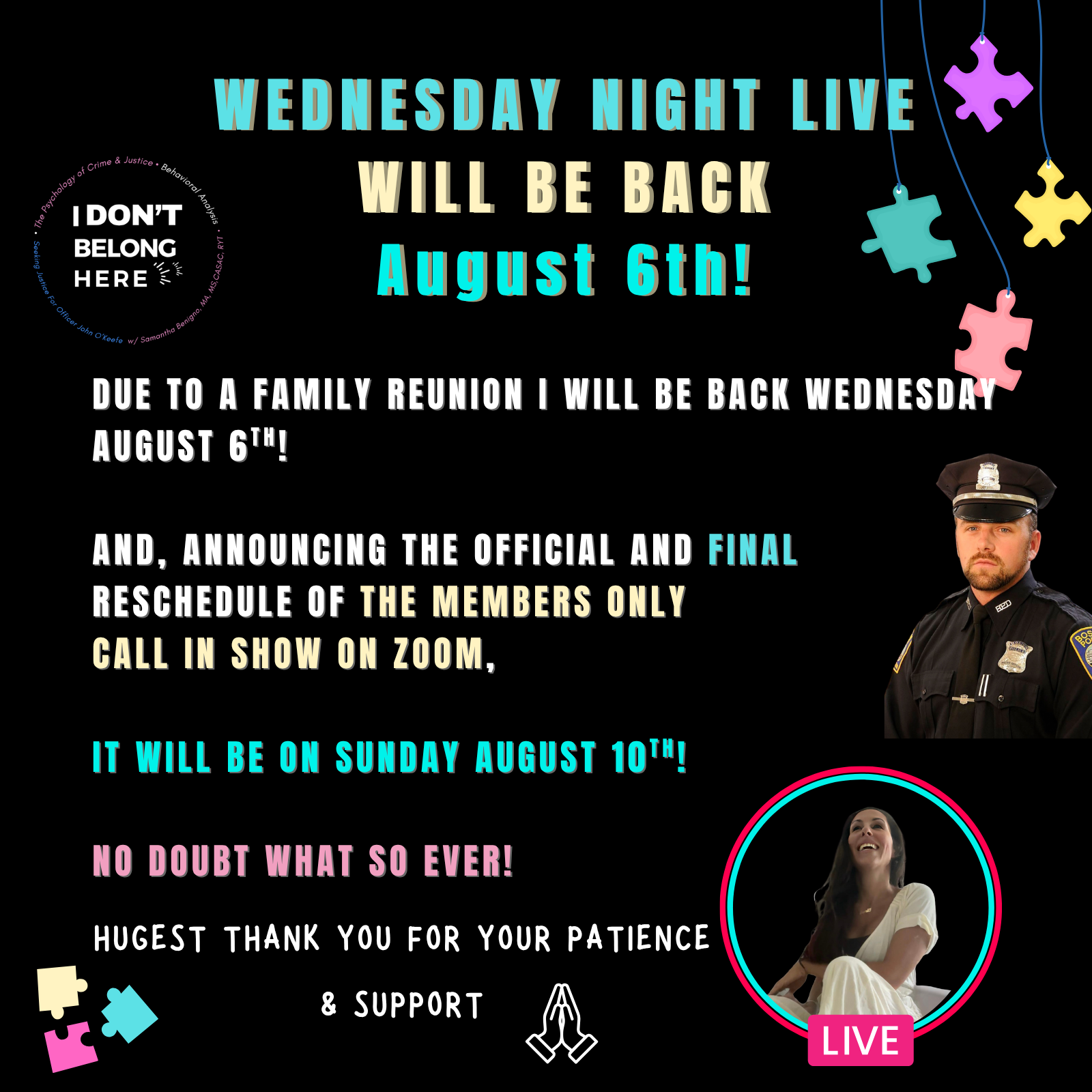 Post from I Dont Belong Here w/ Samantha Benigno, MS, MA