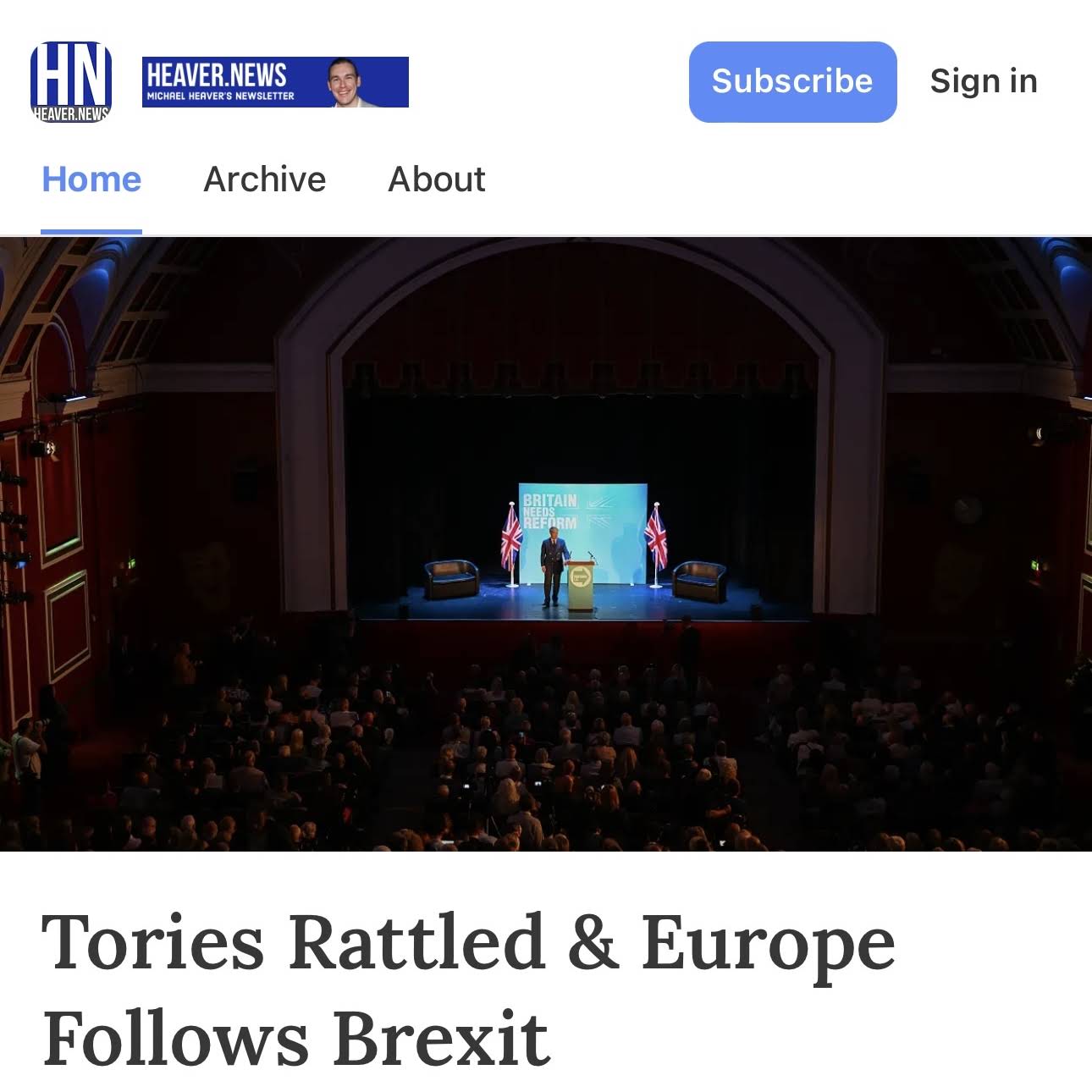 Post from Michael Heaver