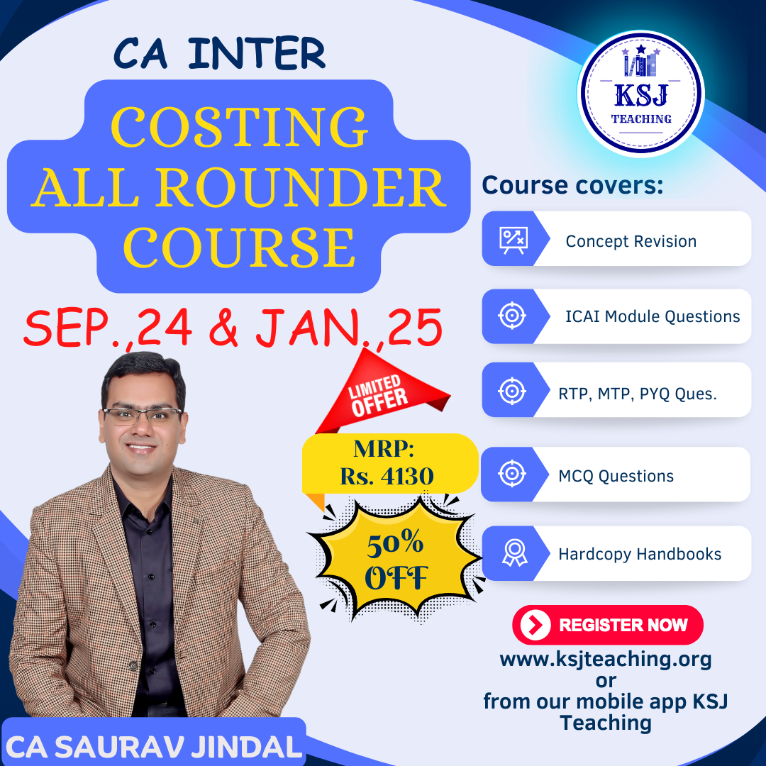 Post from KSJ Teaching (CA_CMA) - CA Saurav Jindal