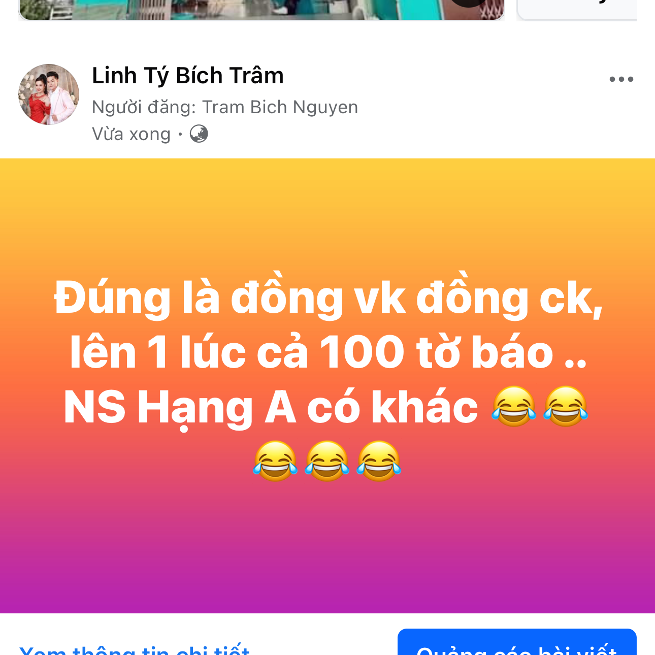 Post from Linh Tý - Bích Trâm Official