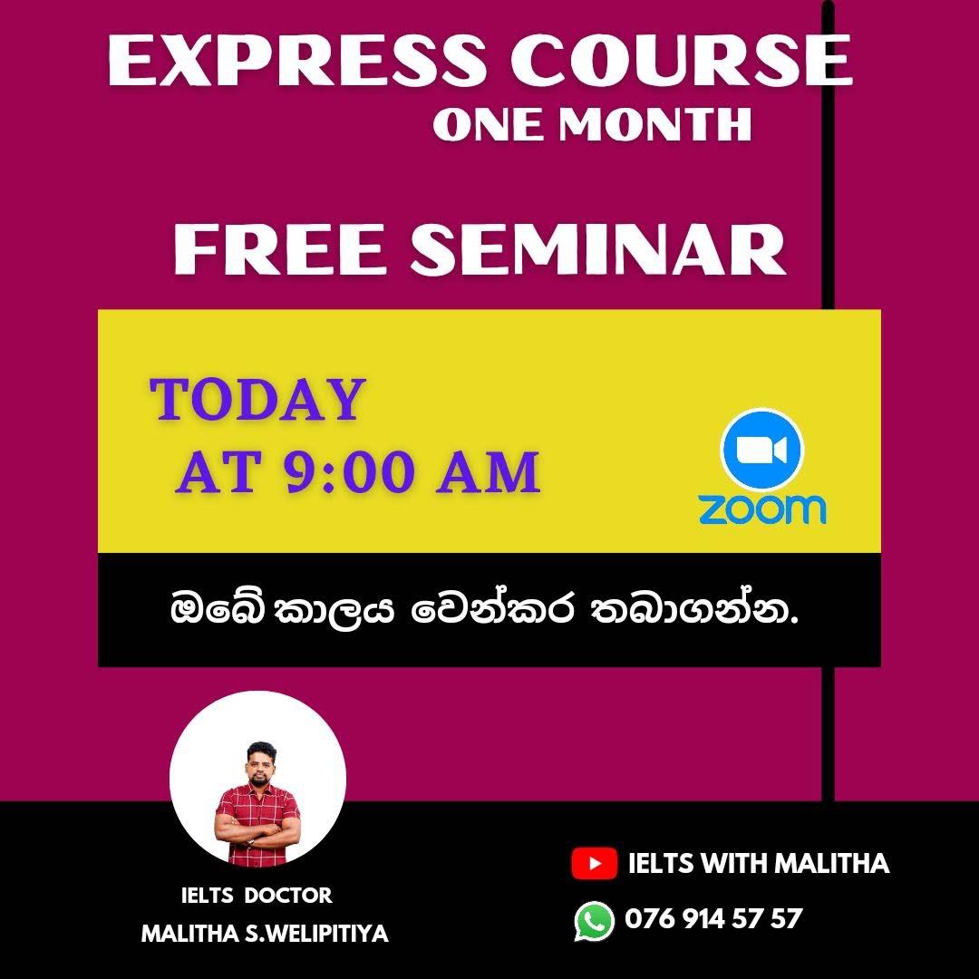 Post from IELTS with Malitha