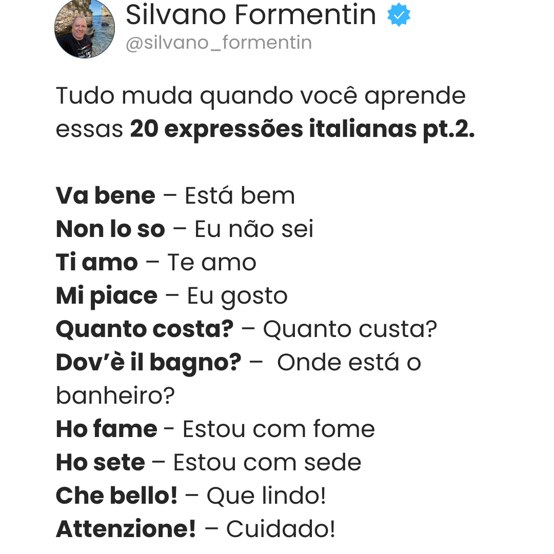 Post from Silvano Formentin