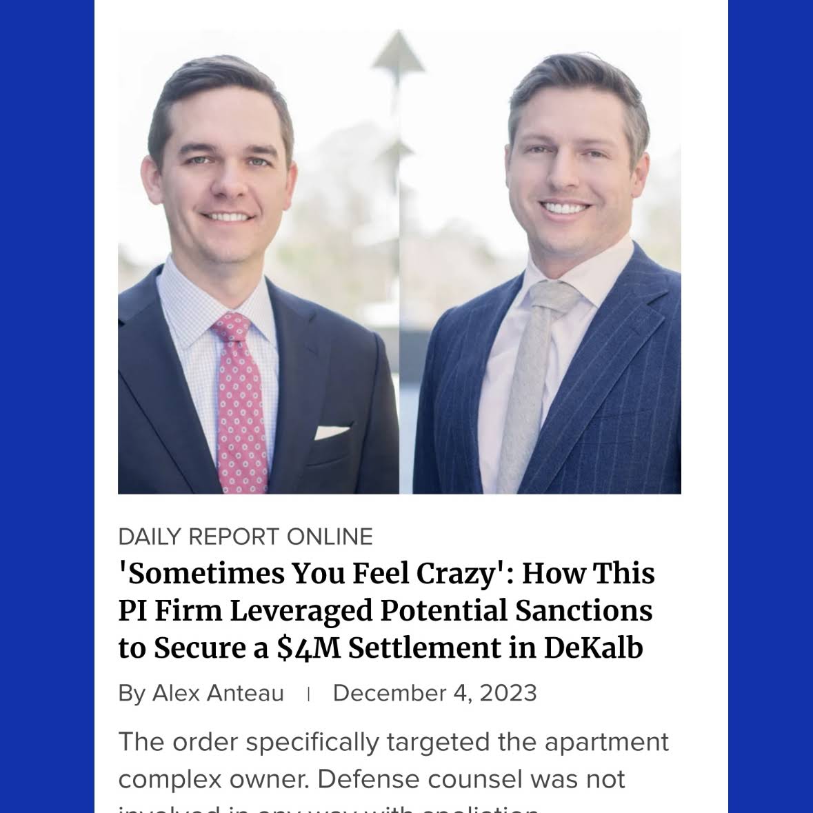 Post from Mike Rafi - Personal Injury Lawyer