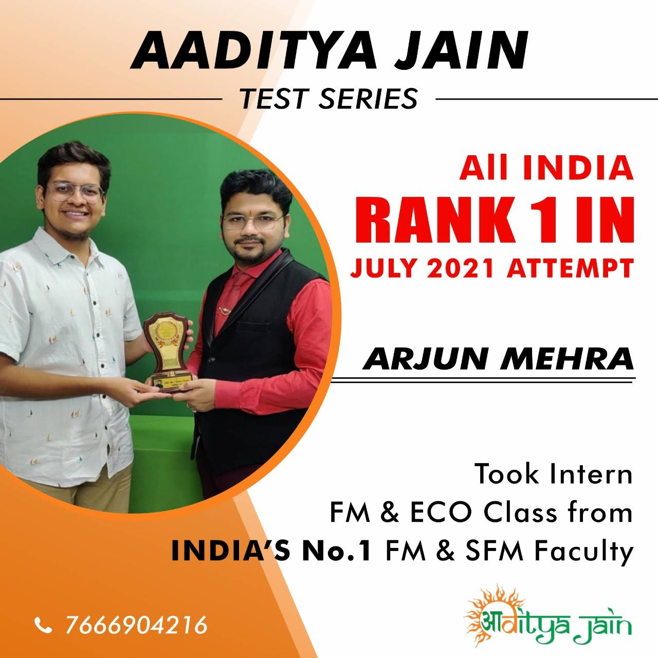 Post from CA CMA CFA Aditya Jain Final AFM SFM & FM Classes