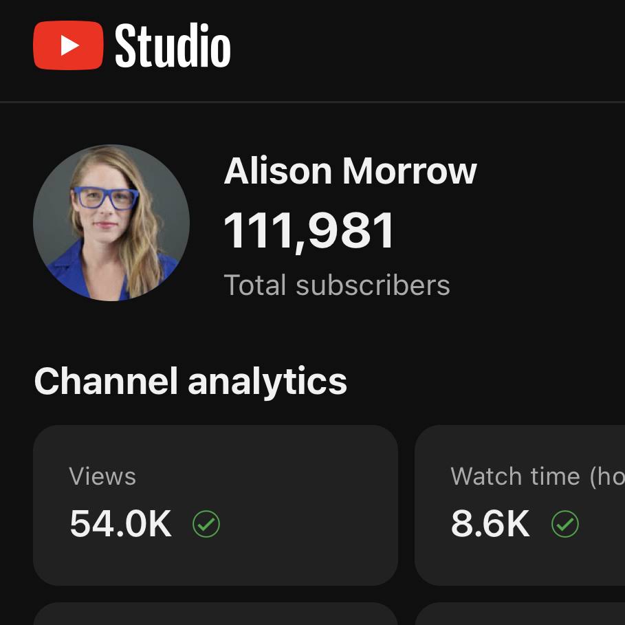 Post from Alison Morrow