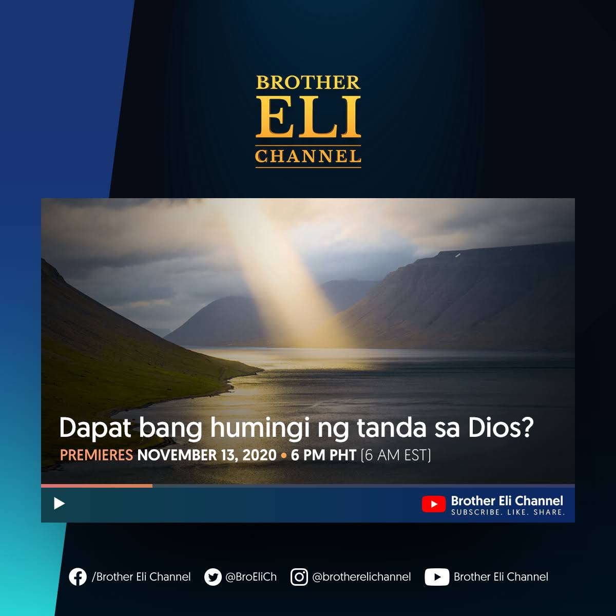 Post from Brother Eli Channel