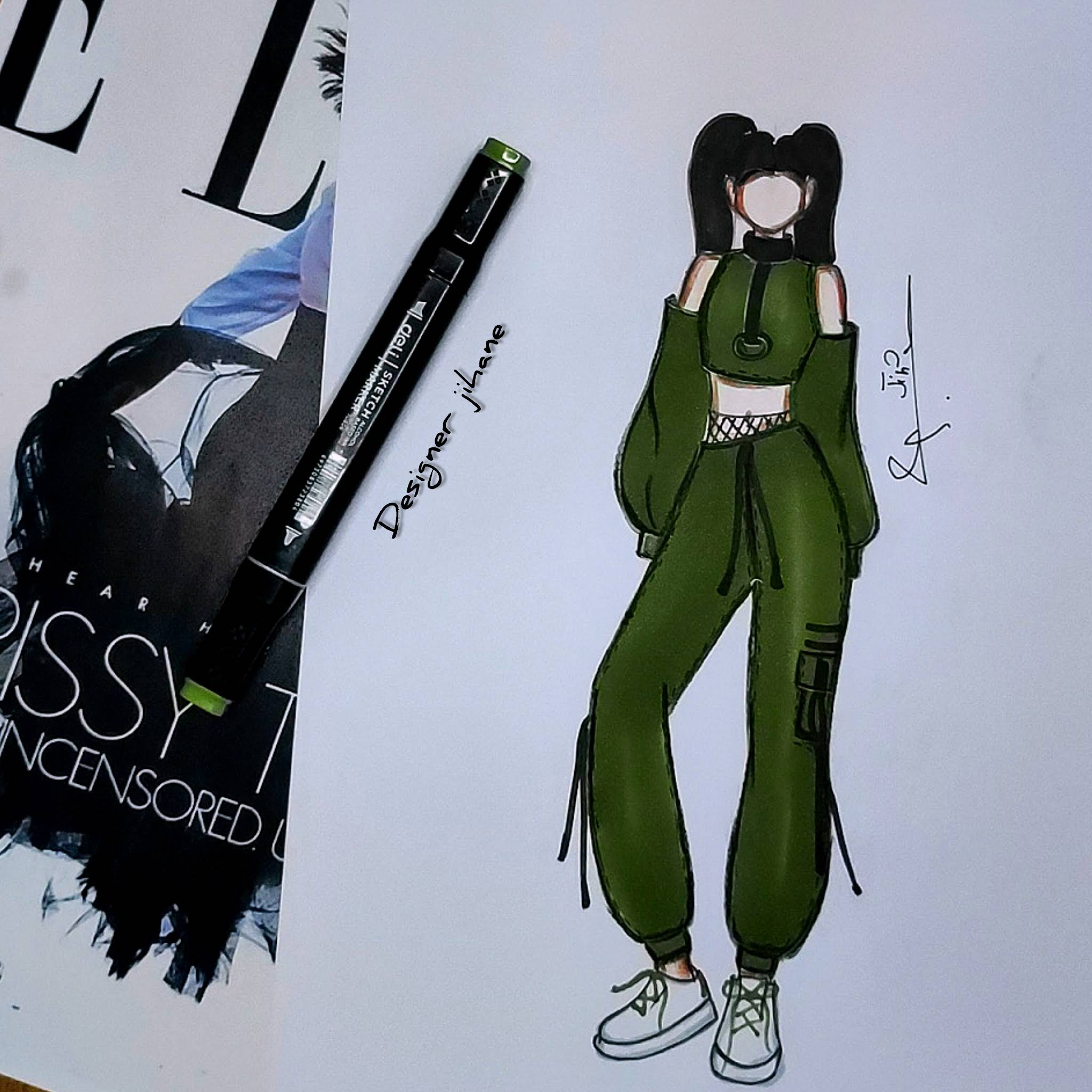 Post from designer jihane | Drawing tutorial