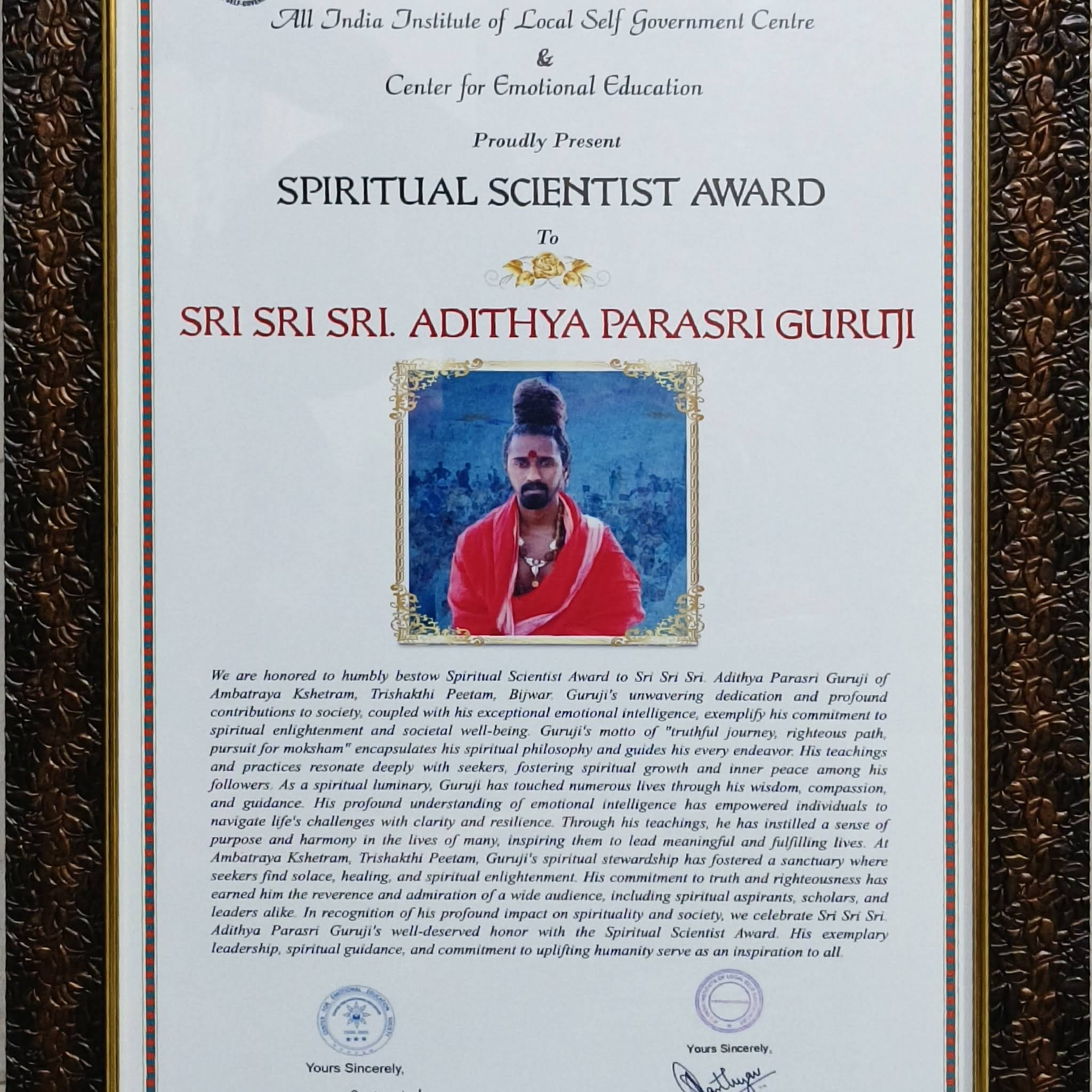 Post from SRI SRI SRI ADITHYA PARASRI SWAMY
