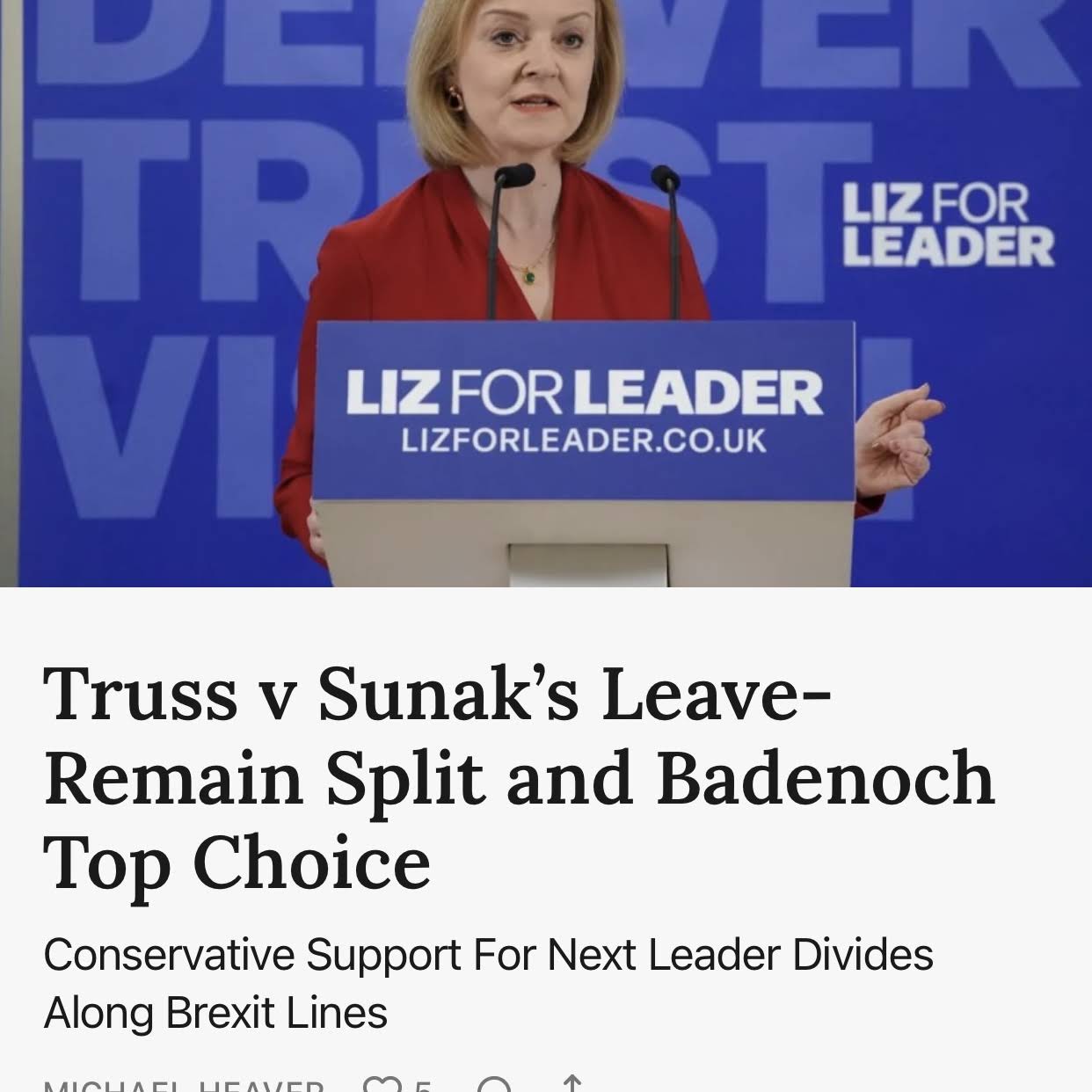 Post from Michael Heaver