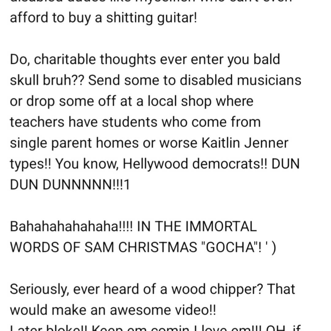 Post from The Bald Shredder
