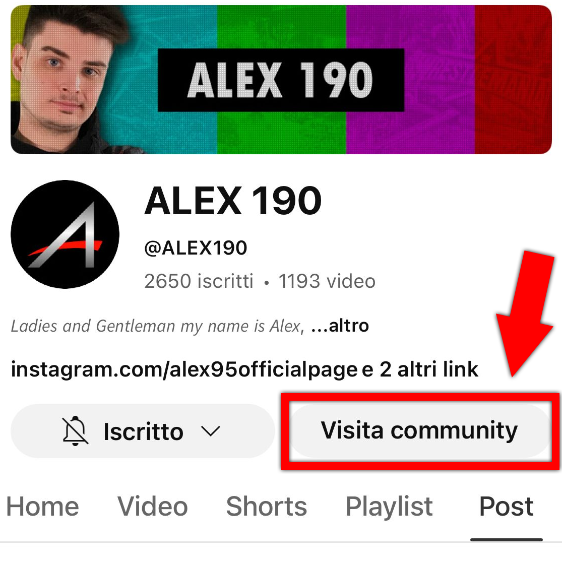 Post from ALEX 190